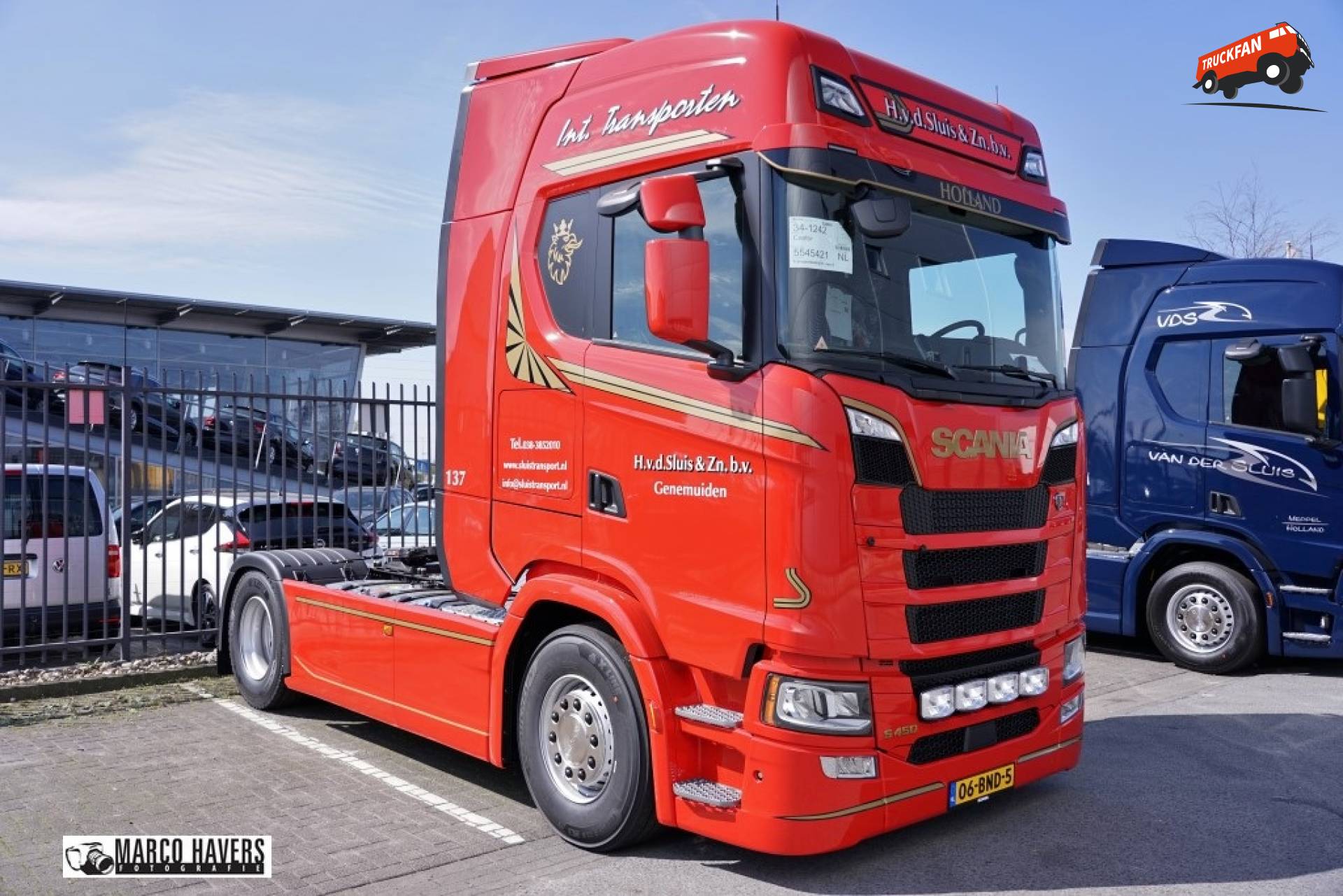 Foto Scania S450 van Transportbedrijf H. van der Sluis en Zn. B.V ...