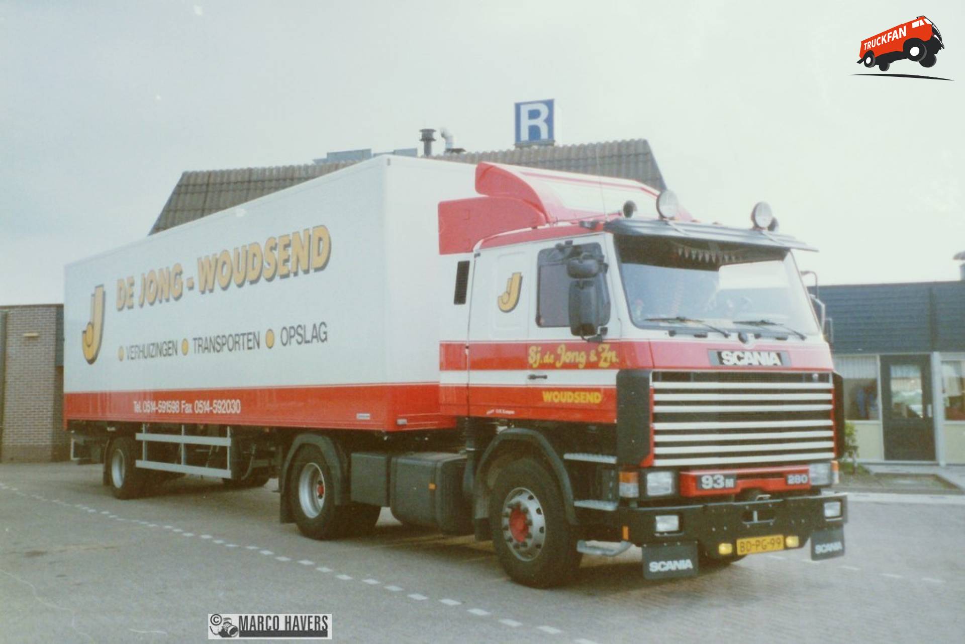Foto Scania 93 van De Jong Verhuizingen, Fa. S.J. de Jong en Zn. - TruckFan