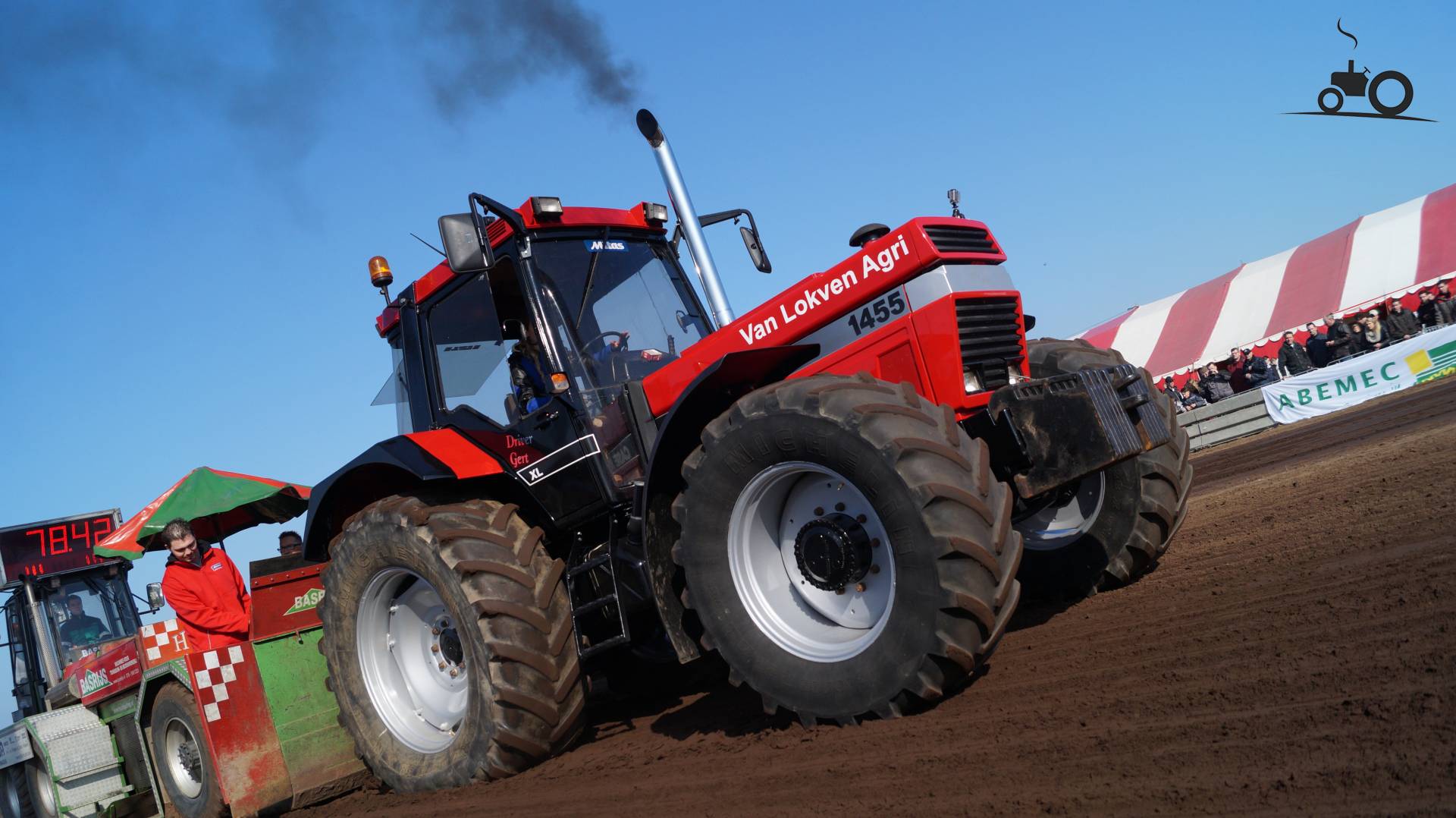 Trekkerslep / trekkertrek / tractorpulling - Case International 1455 XL